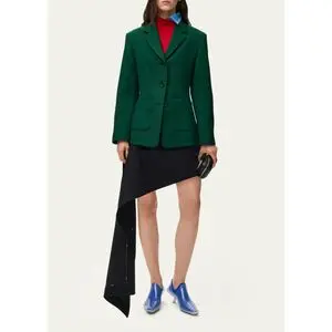 Loewe Asymmetric Drape Mini Skirt - Black