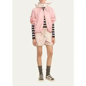 Moncler Floral-print Drawstring Shorts