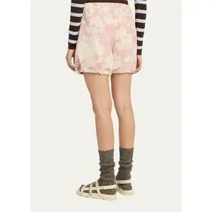 Moncler Floral-print Drawstring Shorts