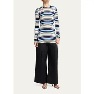 Proenza Schouler White Label Mae Top In Striped Jersey