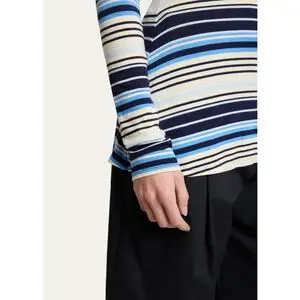 Proenza Schouler White Label Mae Top In Striped Jersey