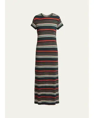 Proenza Schouler White Label Noelle Striped Stretch Cotton Dress