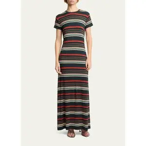 Proenza Schouler White Label Noelle Striped Stretch Cotton Dress