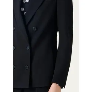Akris Wool Tricotine Double-breasted Jacket