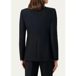 Akris Wool Tricotine Double-breasted Jacket