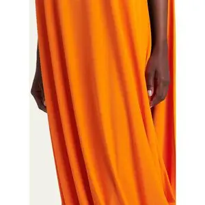 TOM FORD Asymmetric Draped Tunic Top - Orange