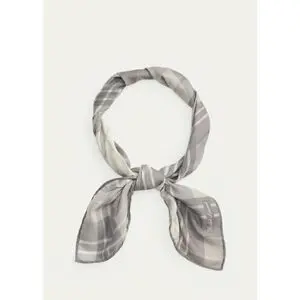 Ralph Lauren Purple Label Plaid-print Cashmere-silk Neckerchief