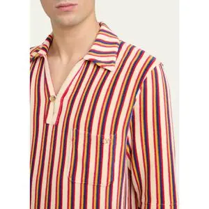 Valentino Garavani Striped Toweling Camp Shirt