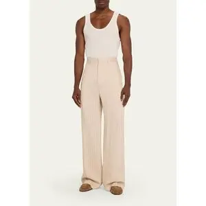Amiri Striped Linen-blend Tailored Pants