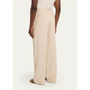 Amiri Striped Linen-blend Tailored Pants