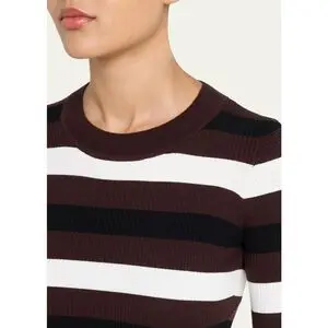 ZANKOV Striped Rib Crewneck Sweater
