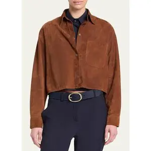 TWP Little Big Joe Shirt In Suede - Cigar