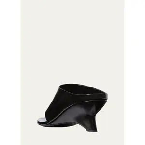 Khaite 55mm Marlow Leather Thong Mules - Black