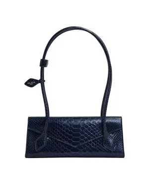 Alaïa Le Teckel Small Snakeskin Leather Shoulder Bag - Petrole Fonce