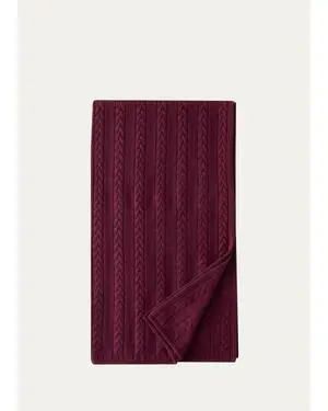 Tse Cashmere Cashmere Cable-knit Throw Blanket - Red