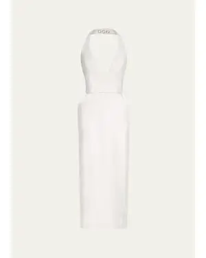 TWP On Again Off Again Halter Midi Dress - Ivory