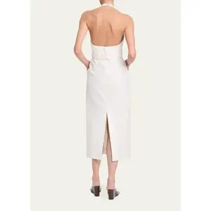 TWP On Again Off Again Halter Midi Dress
