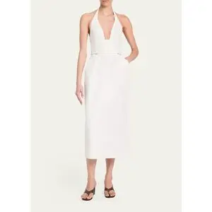 TWP On Again Off Again Halter Midi Dress