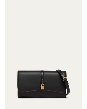 Stella McCartney Stella Ryder Embossed Grainy Eco Vegan Leather Wallet With Strap Black