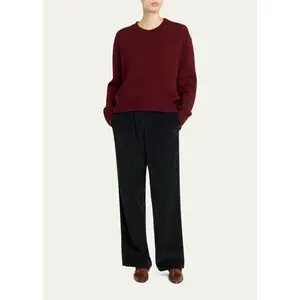 THE ROW Parth Cashmere Oversized Crewneck Sweater