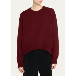 THE ROW Parth Cashmere Oversized Crewneck Sweater