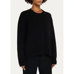 THE ROW Parth Cashmere Oversized Crewneck Sweater