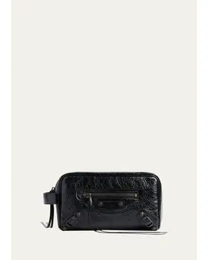 Balenciaga Le City Leather Toiletry Bag