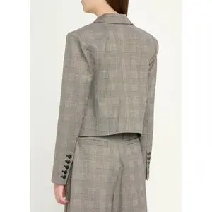 L'Agence Lila Plaid Boxy Blazer