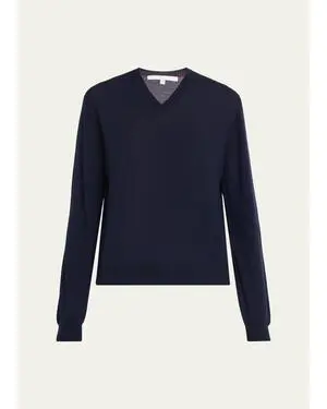 RÙADH The Oscar V-neck Wool Sweater - Navy