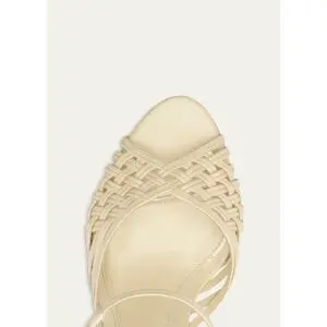 ALEXANDRE BIRMAN 75mm Lilian Leather Wedge Mules