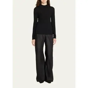 THE ROW Phaed Cashmere Mock-neck Sweater