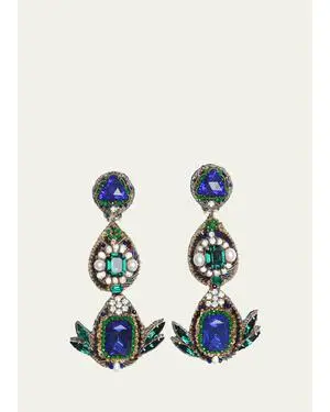 Ranjana Khan The Amelia Statet Earrings - Blue