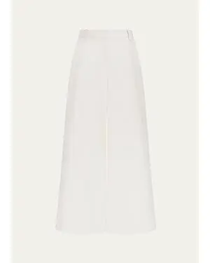 TWP Dylan Corduroy Wide-leg Pants - White