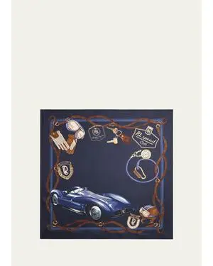 Ralph Lauren Purple Label Automobile-print Silk Square Scarf - Multi