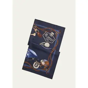 Ralph Lauren Purple Label Automobile-print Silk Square Scarf