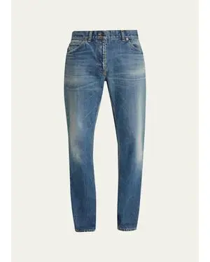 THE ROW Dinni Low-rise Straight-leg Jeans - Medium Indigo