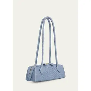 Alaïa Le Teckel Small Snakeskin Shoulder Bag - Blue