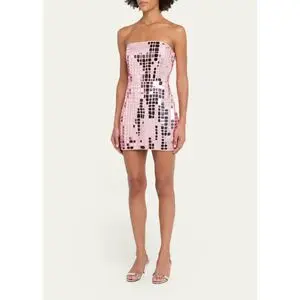 Retrofete Kaleido Strapless Mini Dress