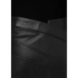 Loewe Asymmetric Leather Midi Skirt