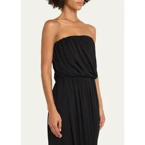 Cinq À Sept Calden Draped Strapless Top - Black