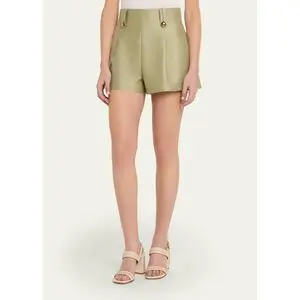 Zimmermann Luna Wool Silk Tailored Shorts