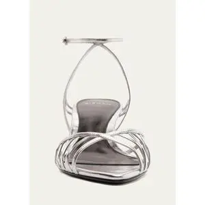 ALEXANDRE BIRMAN 50mm Solene Metallic Leather Sandals