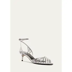 ALEXANDRE BIRMAN 50mm Solene Metallic Leather Sandals
