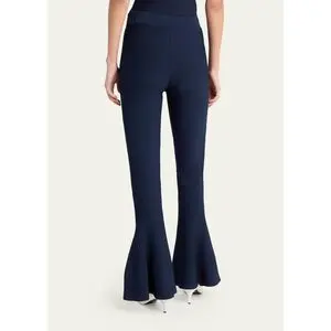 Stella McCartney Compact Knit Peplum Flare Pants