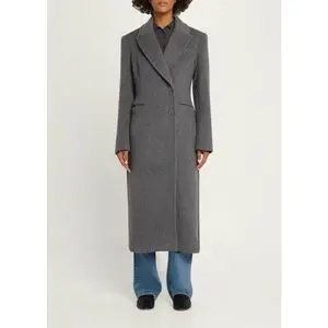 TOCCIN Boston Sculpted Peak-lapel Wool Coat
