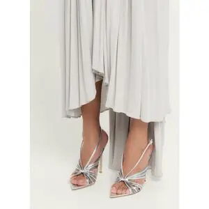 GIANVITO ROSSI 105mm Metallic Leather Slingback Sandals