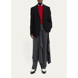 Michael Kors Asymmetric Overskirt Straight-leg Trousers