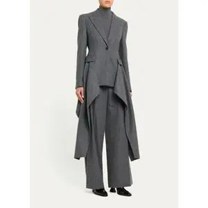 Michael Kors Draped Single-button Wool Blazer