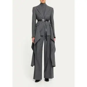 Michael Kors Draped Single-button Wool Blazer