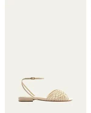 ALEXANDRE BIRMAN Lilian Leather Flat Sandals